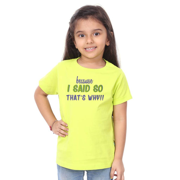 Matching Tees For Two Daughters - Yellow Colour